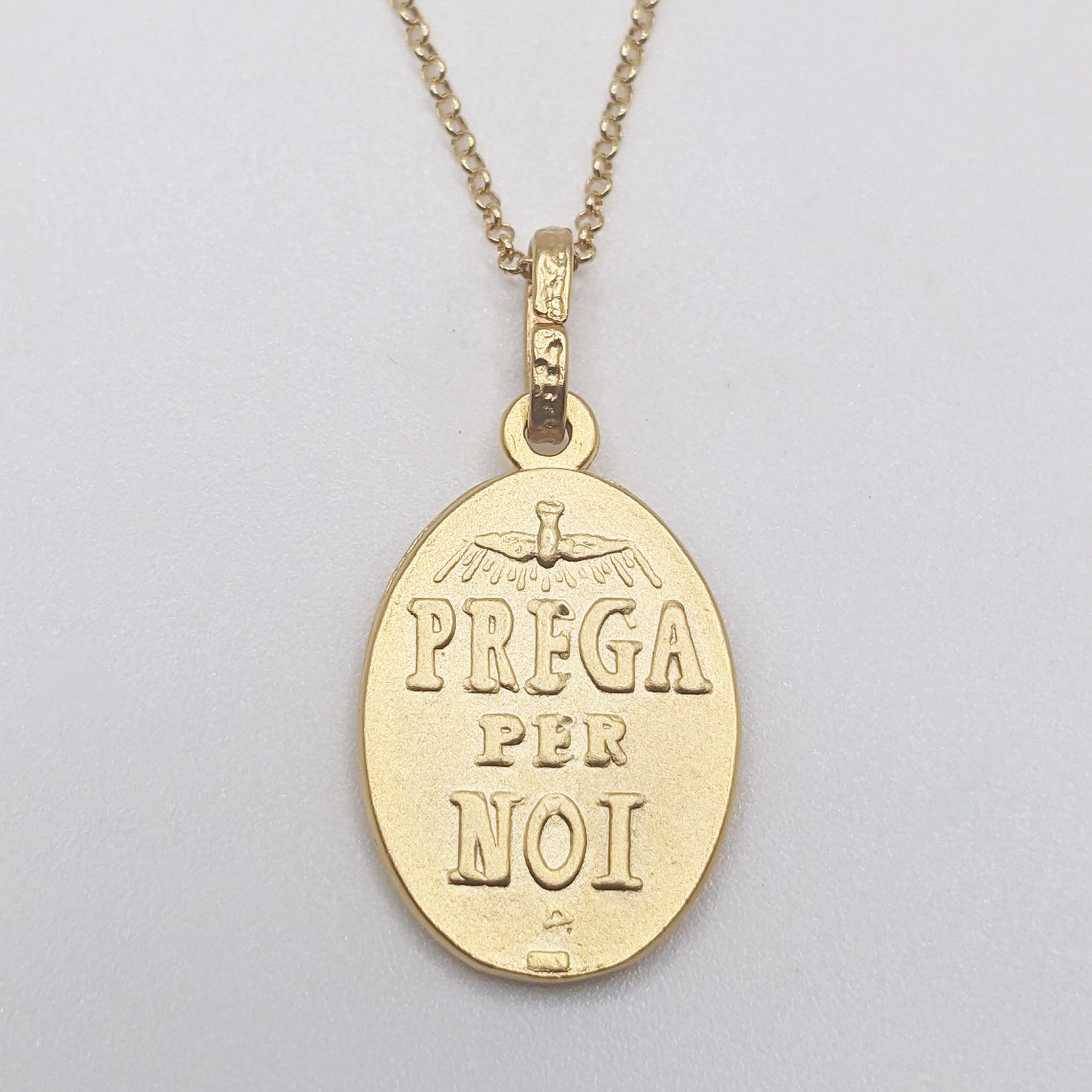PADRE PIO De Pietrelcina Necklace 17x23mm 18K Gold Vermeil 18 Inch ...