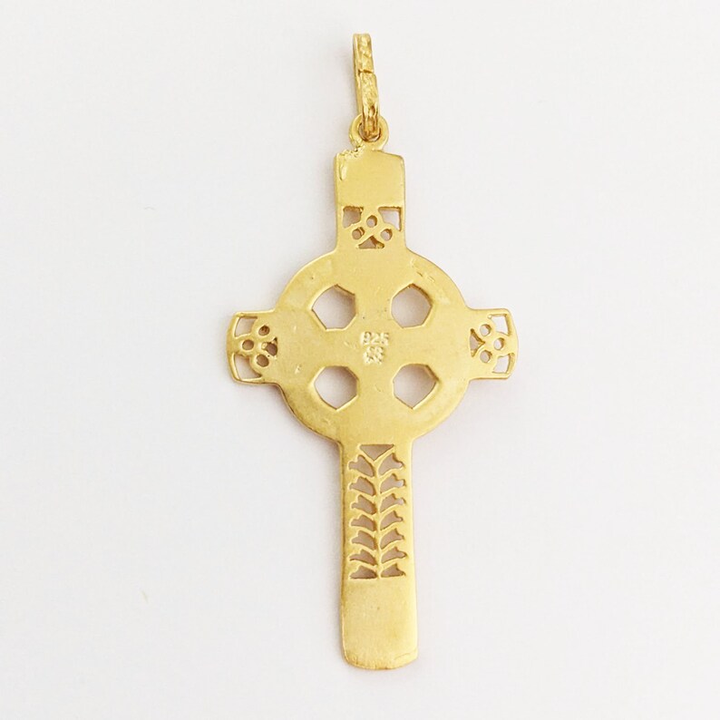 Irish Celtic Cross Rare 28x53mm - 18K Gold Vermeil - Etsy