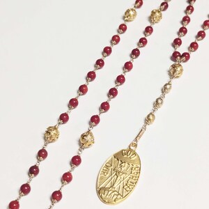 God Our Father Consecration Chaplet 22x35mm Red Coral Stones and ...