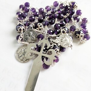 Rosary - St James Cross - Amethyst + Brother Apostles Sts James & John ...