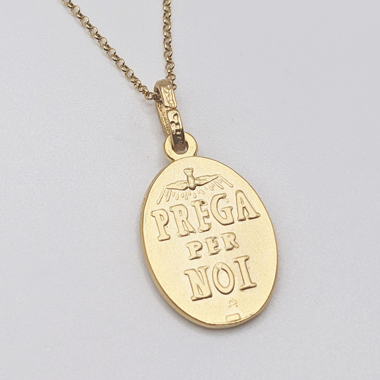 PADRE PIO De Pietrelcina Necklace 17x23mm 18K Gold Vermeil 18 Inch ...
