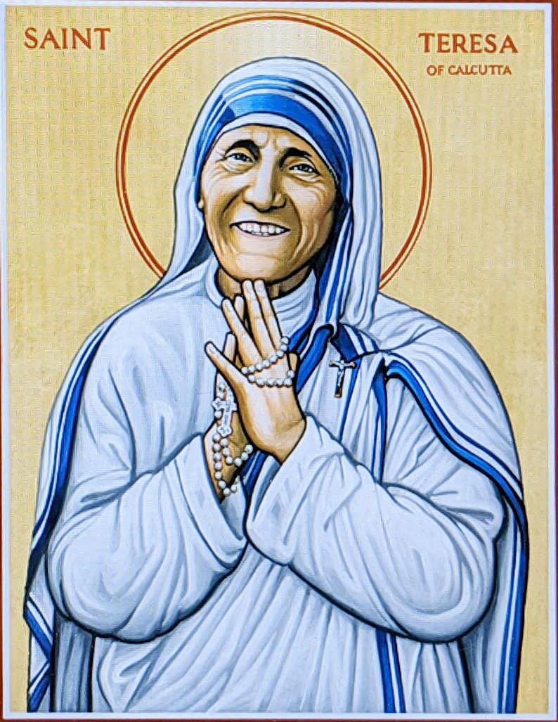 Mother Teresa of Calcutta Medal 16x22mm 18K Gold Vermeil - Etsy