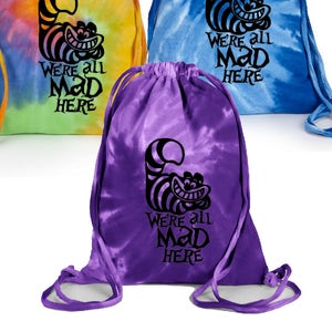 Disney Cheshire Cat Backpack/ Alice in Wonderland Tie Dye Bag/ | Etsy