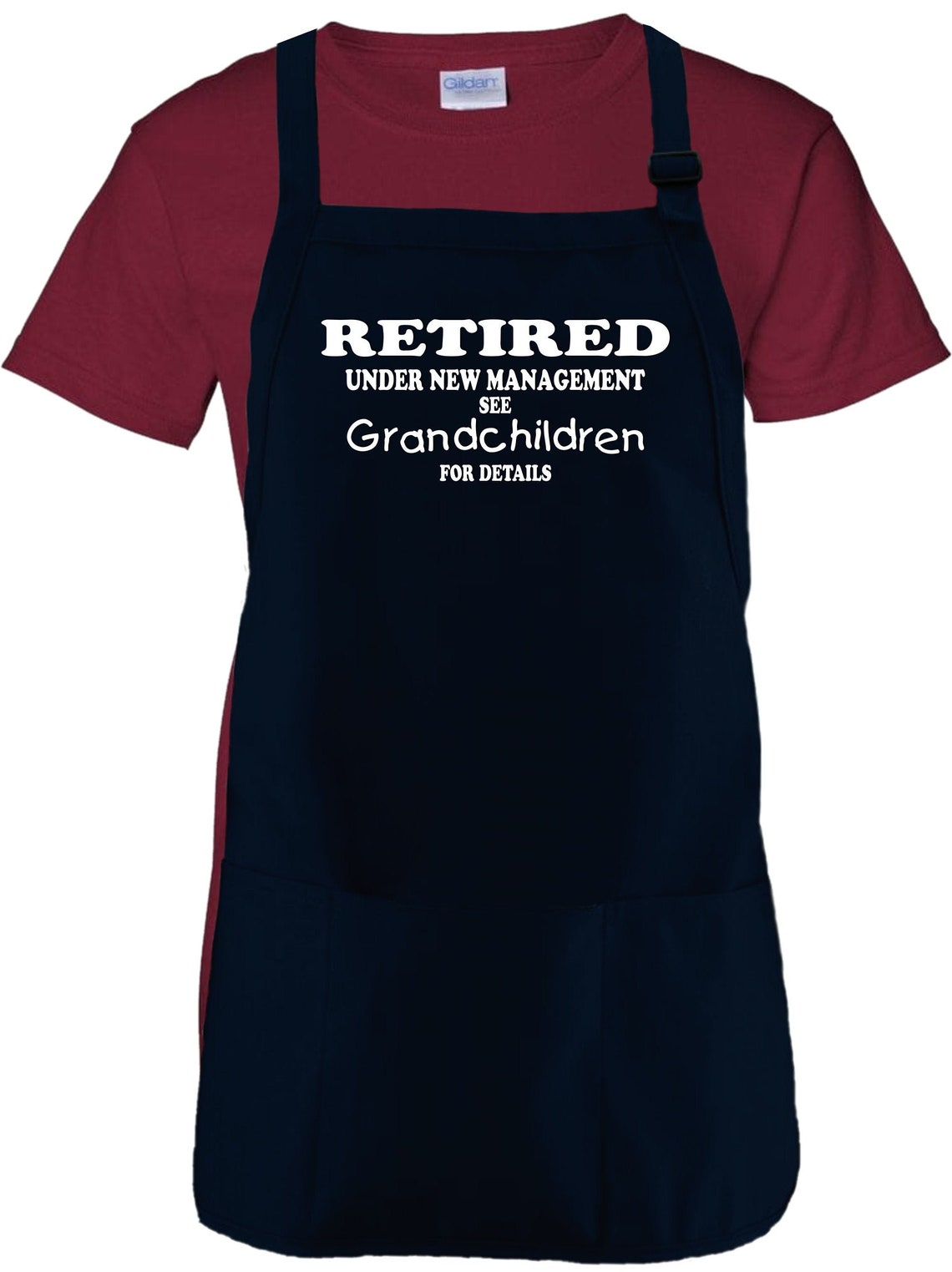 Retirement Apron Gift/ Retired Under New Management See - Etsy