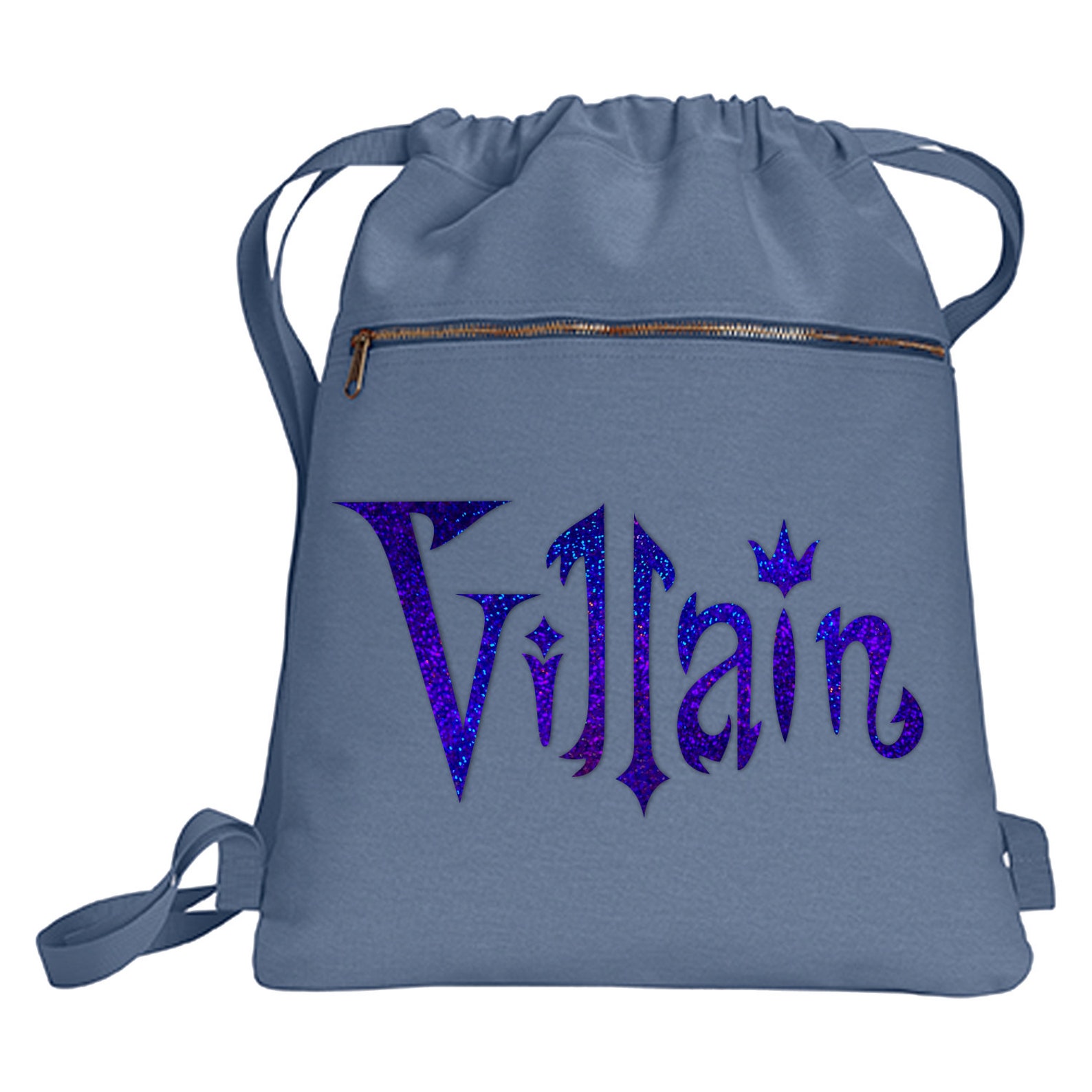 Disney Villain Backpack/ Blue Holographic Evil Villain Disney | Etsy