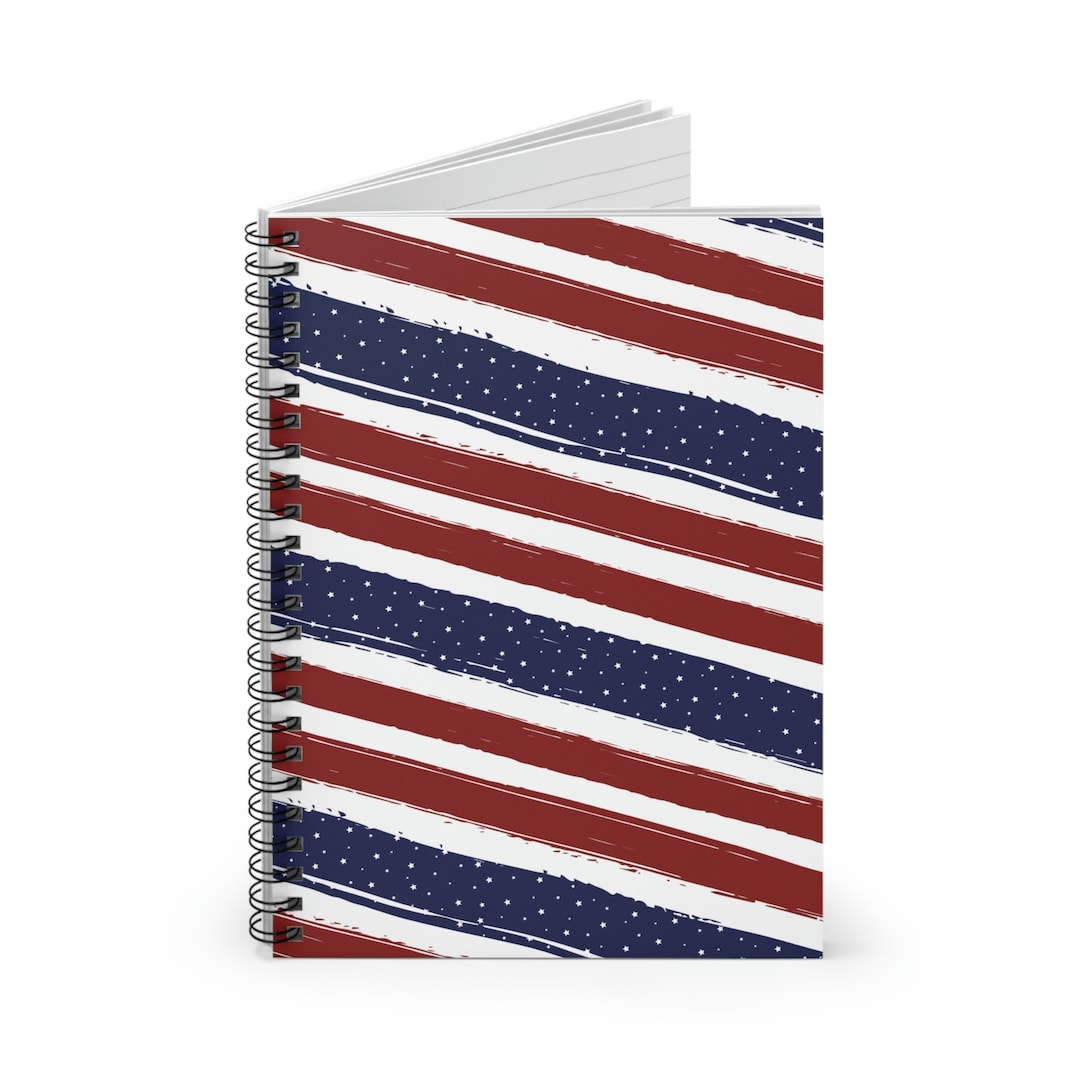 Patriotic Journal/ Red, White and Blue Stars Stripes 4th of July ...