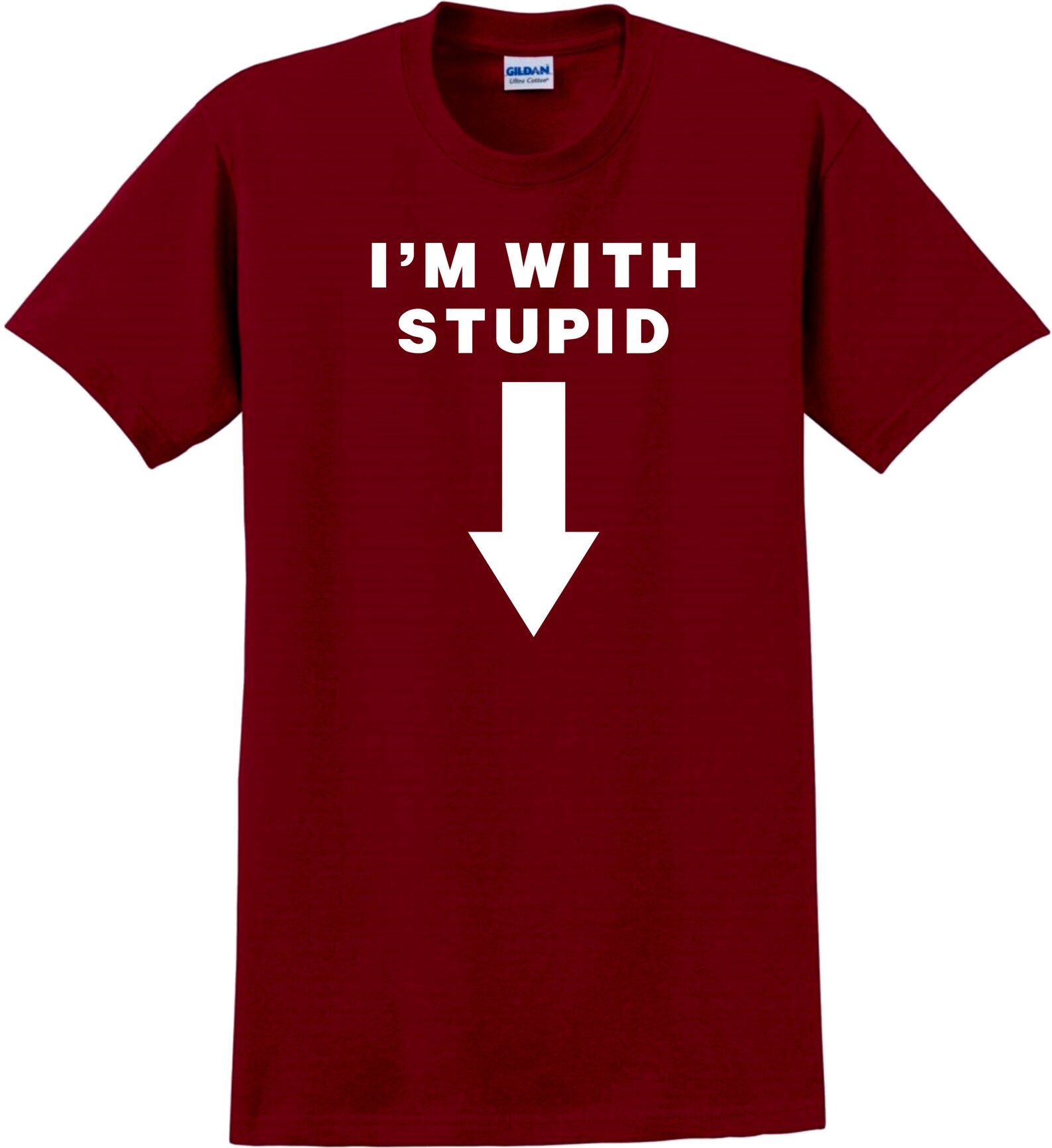 Im With Stupid arrow Pointing Down Funny Adult T-shirt - Etsy