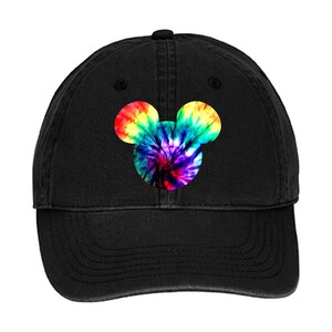 Disney Hat/ Mickey Mouse Tie Dye Hat/ Disney Mickey Rainbow Tie Dye ...