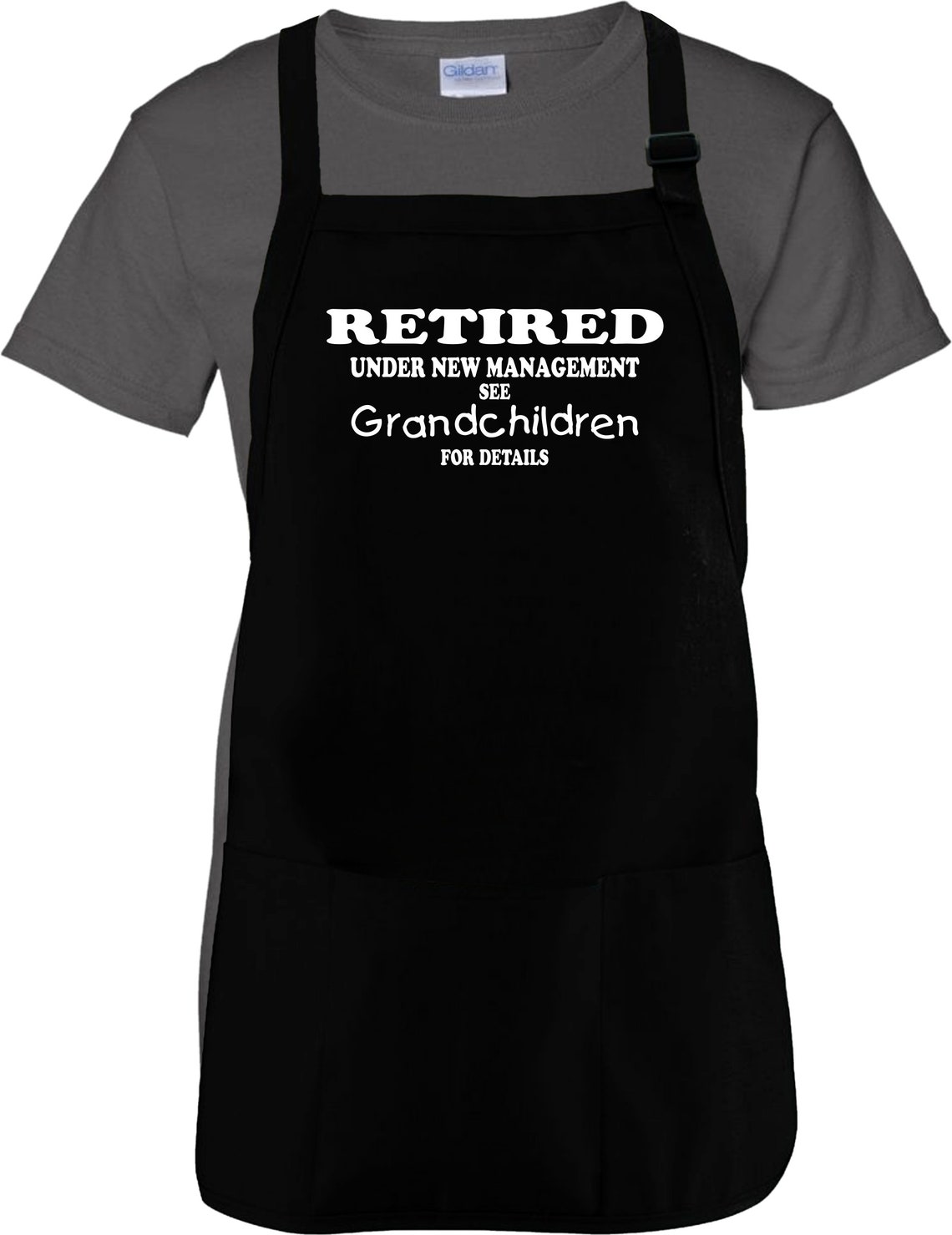 Retirement Apron Gift/ Retired Under New Management See - Etsy