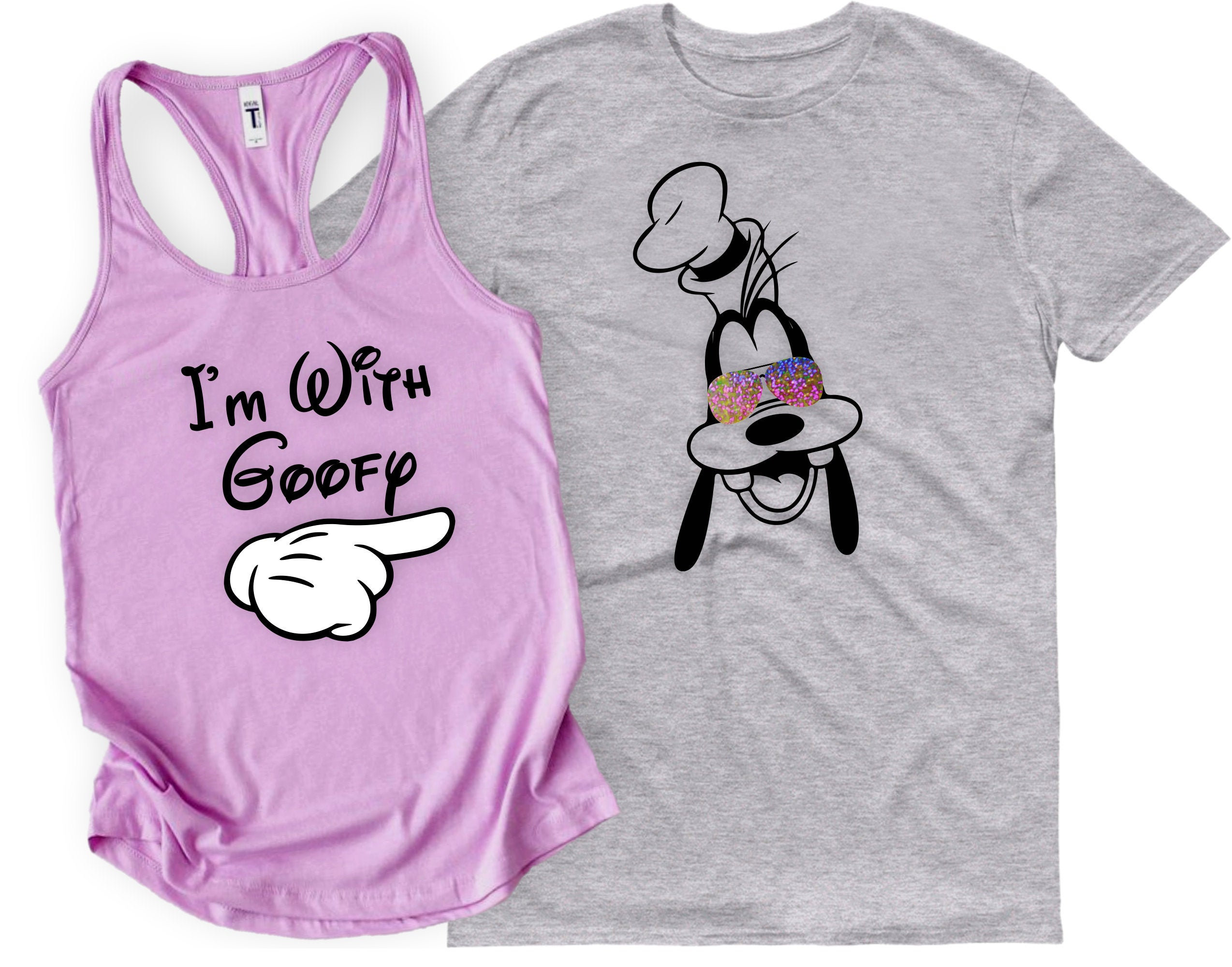 Disney Matching Shirts/ Goofy Couple Family Shirts/ Im With | Etsy