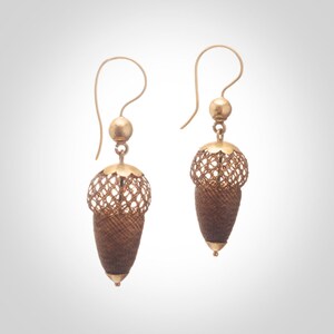Acorn Shaped 14k and Braided Hair Victorian Earrings - Etsy