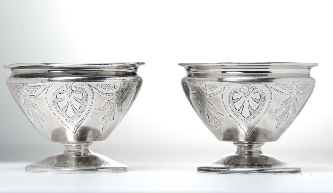 George Sharp Phila Coin Silver Pair of Salts - Etsy