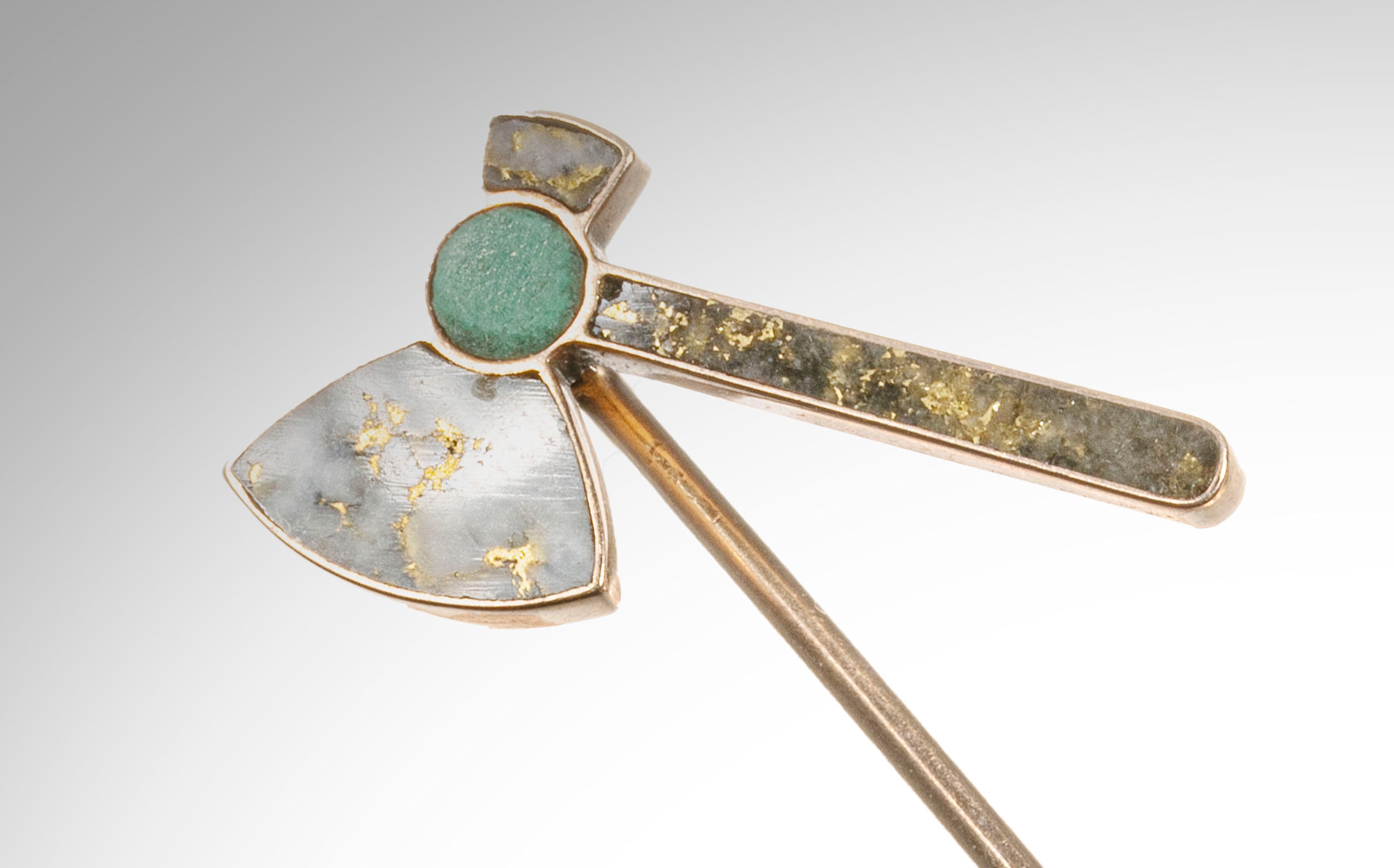 Antique Gold in Quartz Stick Pin Figural Tomahawk 14k Rose - Etsy