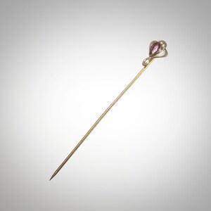 Victorian 14k Amethyst Stick Pin - Etsy