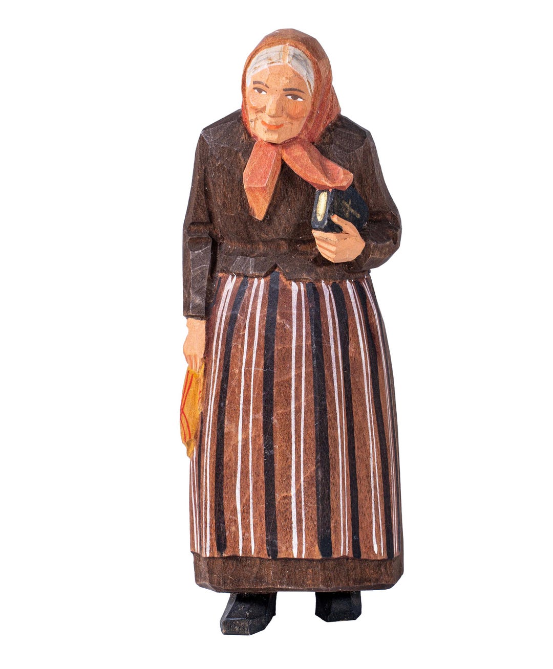 Swiss Carved Wood Woman With Bible Figure 4 7/8" - Etsy