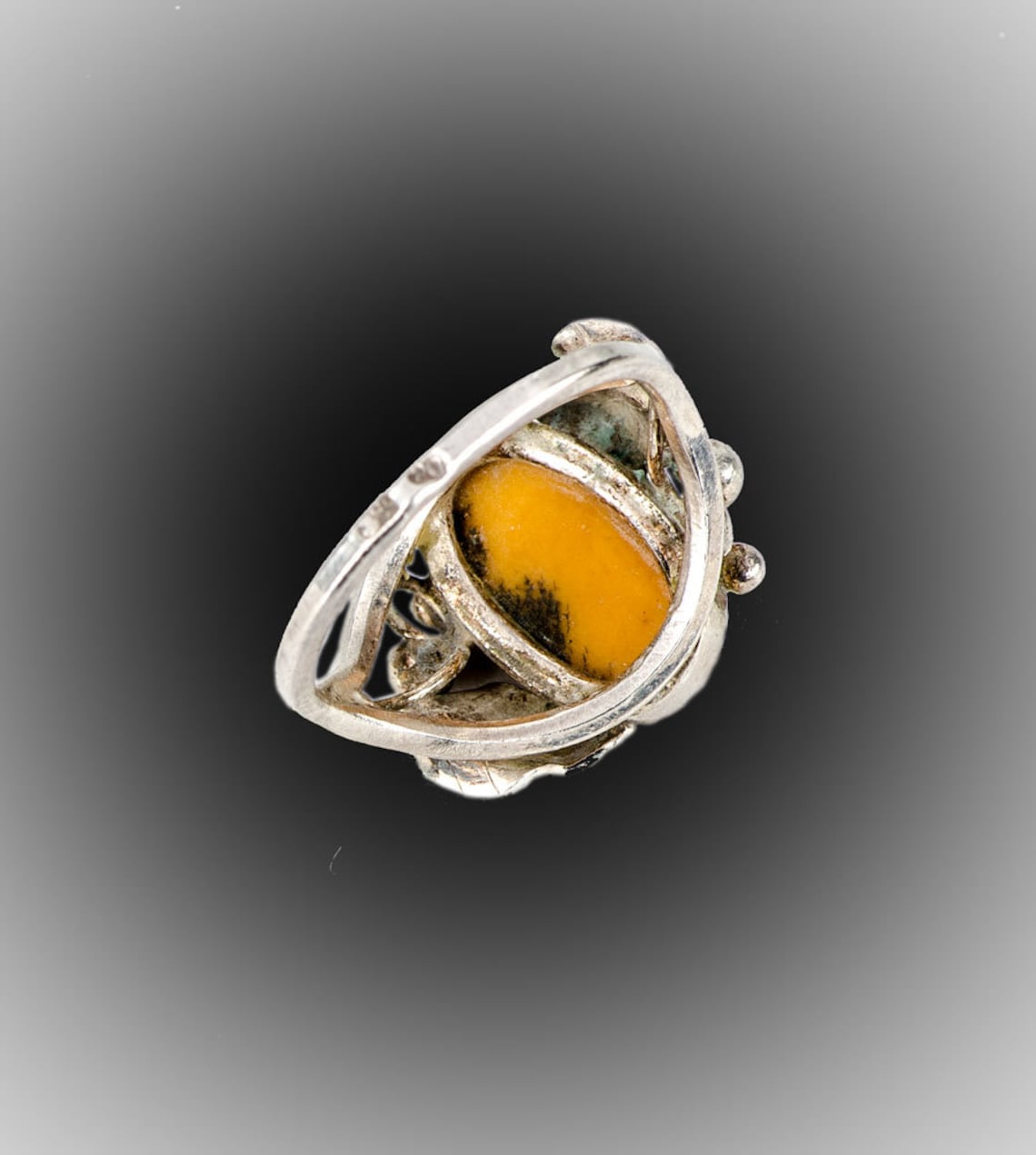 Egg Yolk Baltic Amber Sterling Ring Size 8 1/4 - Etsy