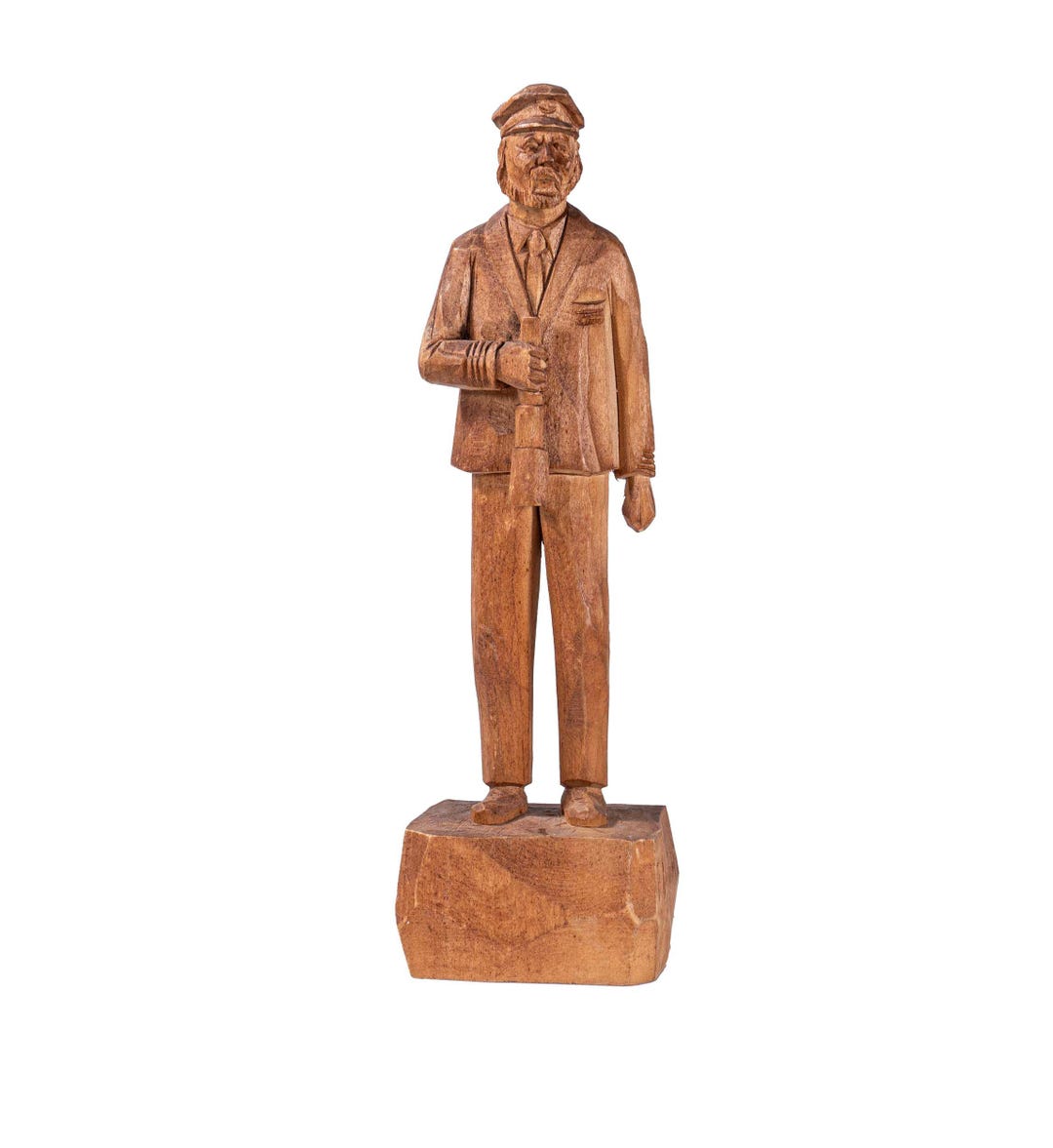 Folk Art Carved Wood Sea Captain Figure Benoit Deschenes Canada 7" - Etsy