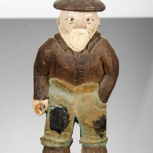 Folk Art Carved Wood Standing Man Figure 6" - Etsy