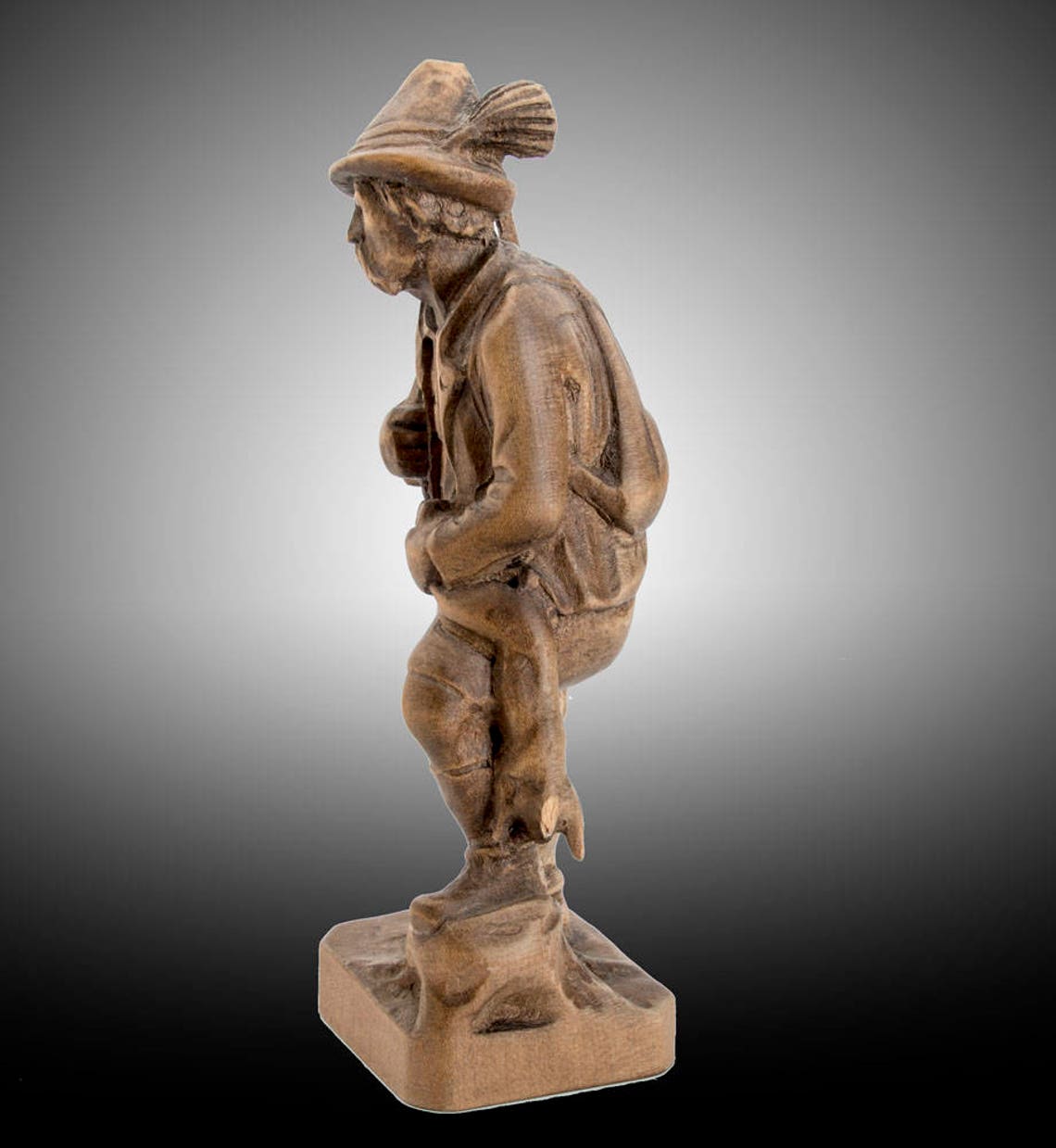Anri Carved Wood Italian Hunter W/gun and Rabbit 8 1/4" - Etsy