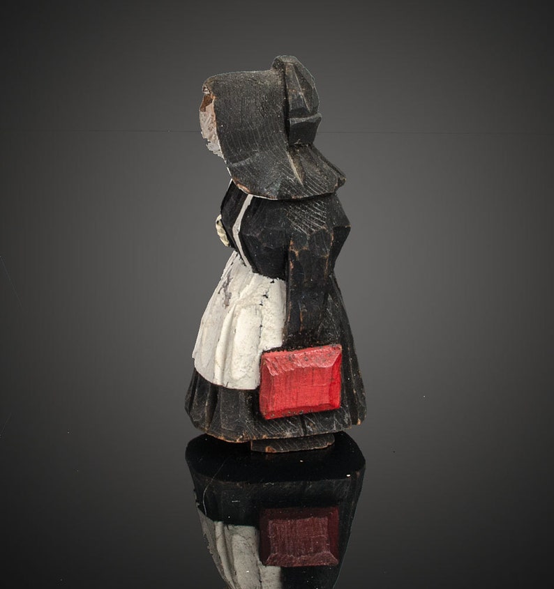 Hand Carved Wood Figurine Amish Woman by Jail House Carver - Etsy