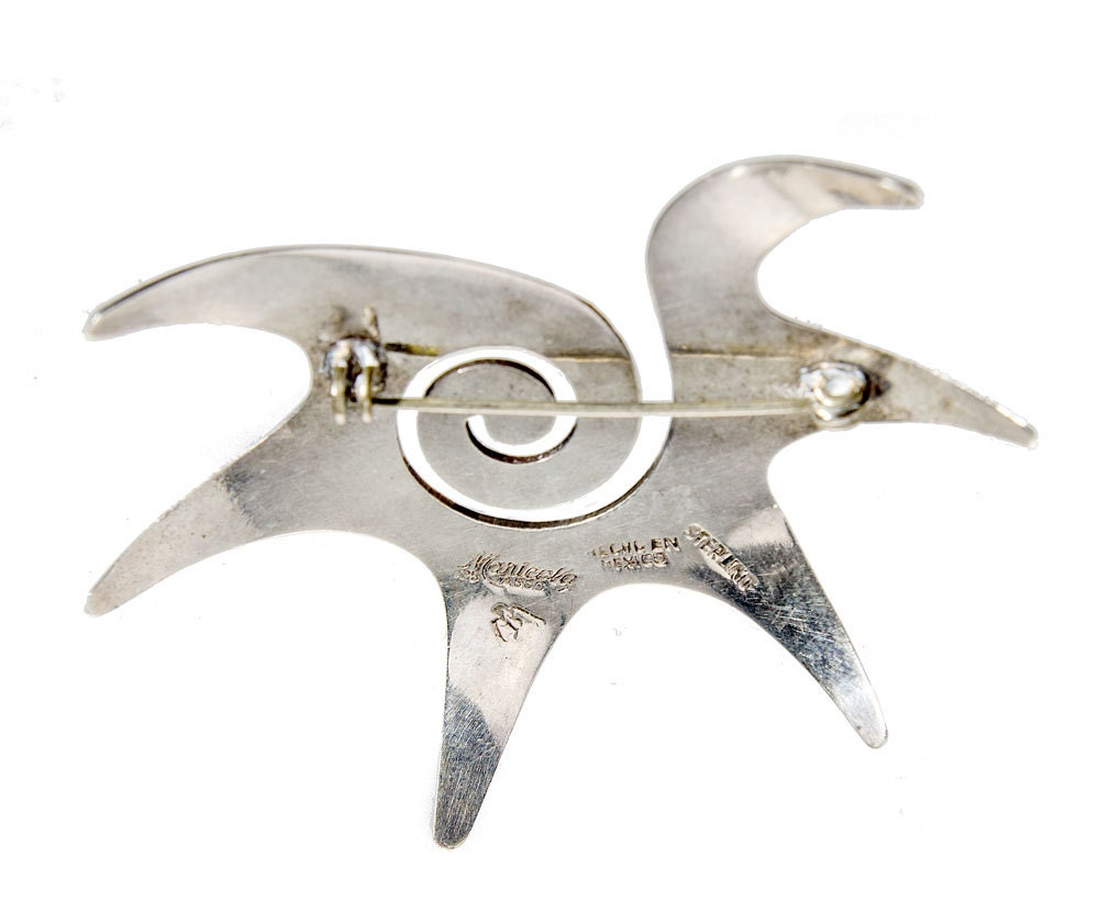 Maricela Modernist Design Pin Brooch Signed - Etsy