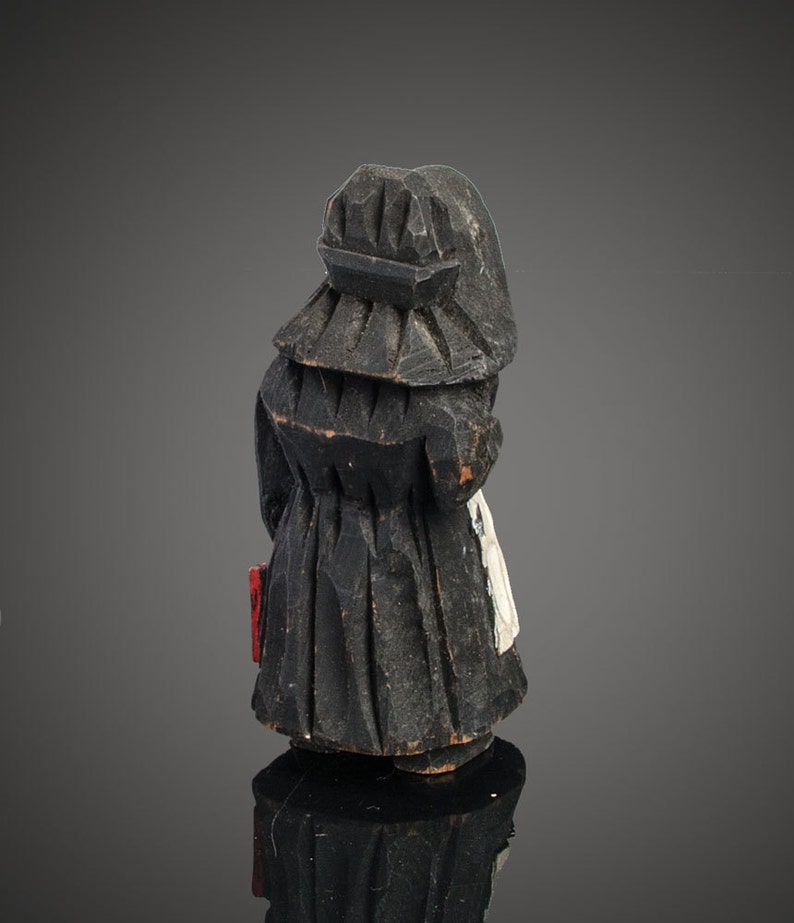 Hand Carved Wood Figurine Amish Woman by Jail House Carver - Etsy