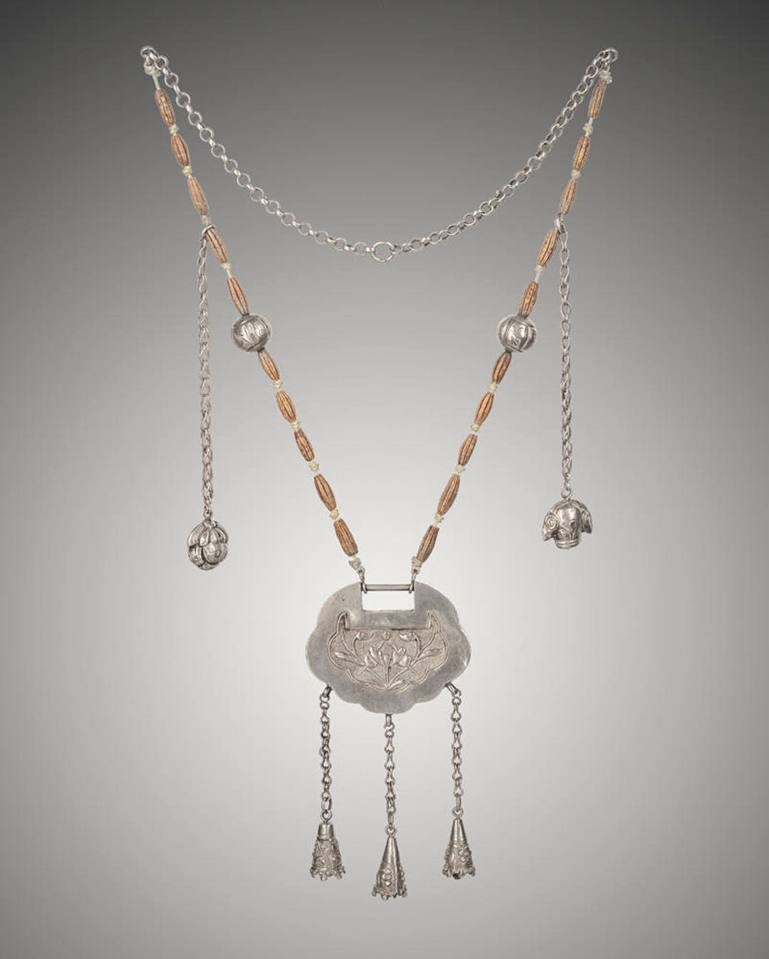 Large Antique Chinese Qing Dynasty Sterling Lock Form Necklace - Etsy