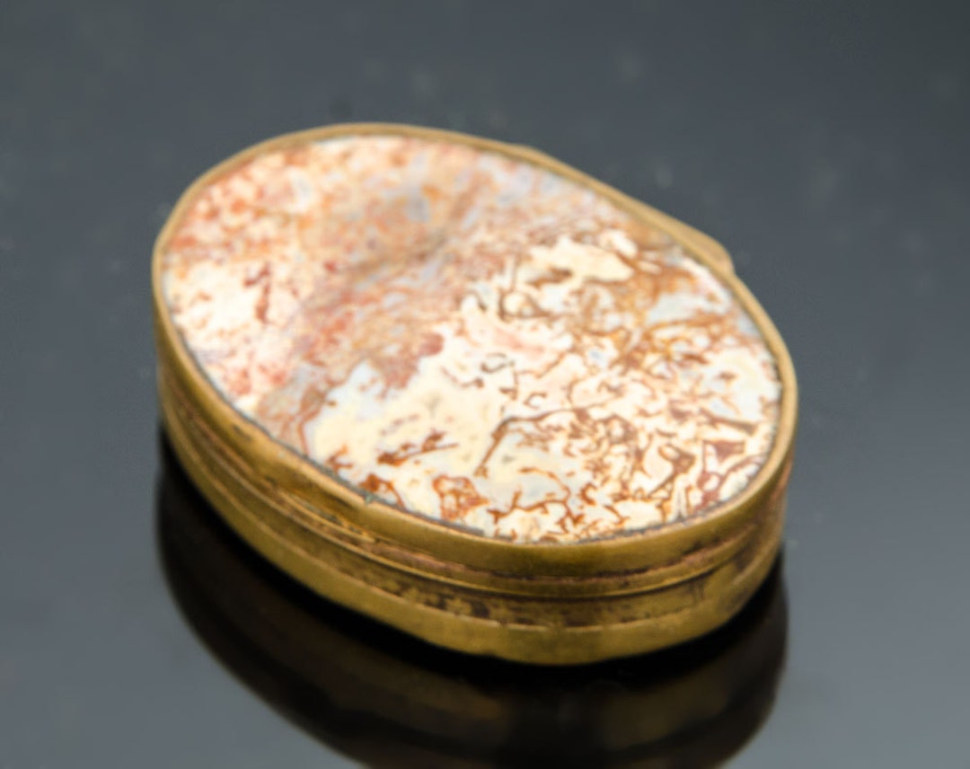 Agate Mounted Brass Box 19th Century - Etsy