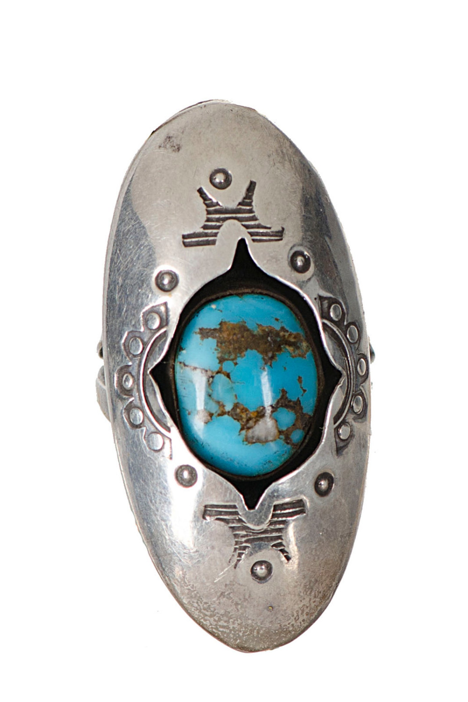 Teresa Sterling and Turquoise Navajo Ring - Etsy