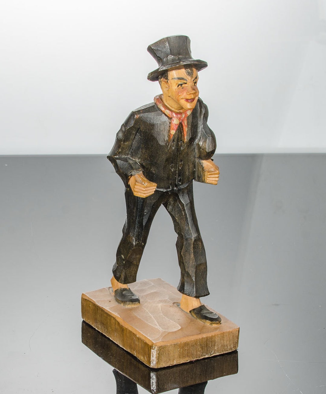 Folk Art Carved Wood Chimney Sweep Figure German 7" - Etsy