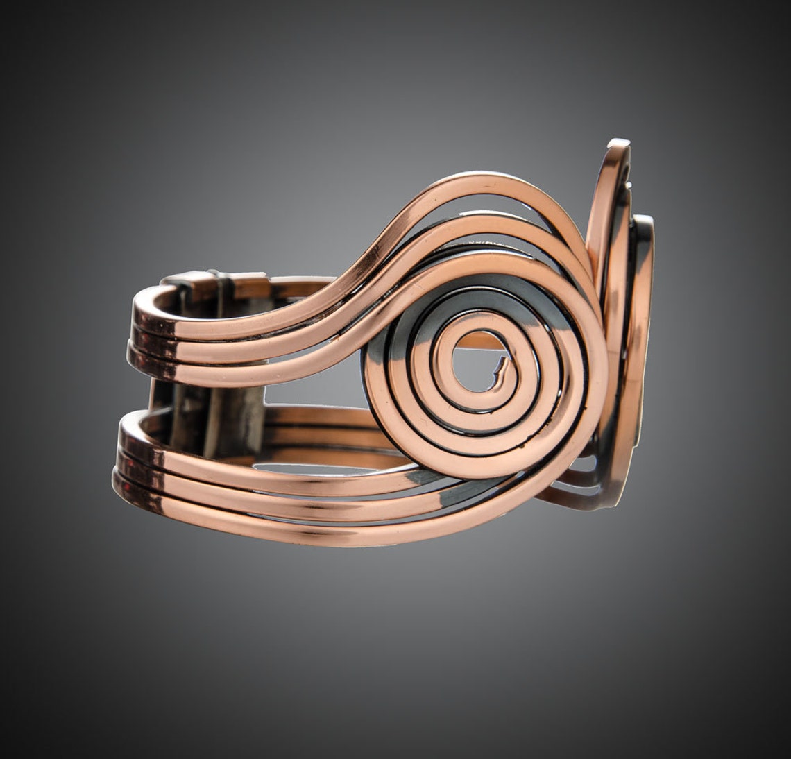 Rame Copper Spring Hinged Cuff Bracelet in Fabulous Condition - Etsy