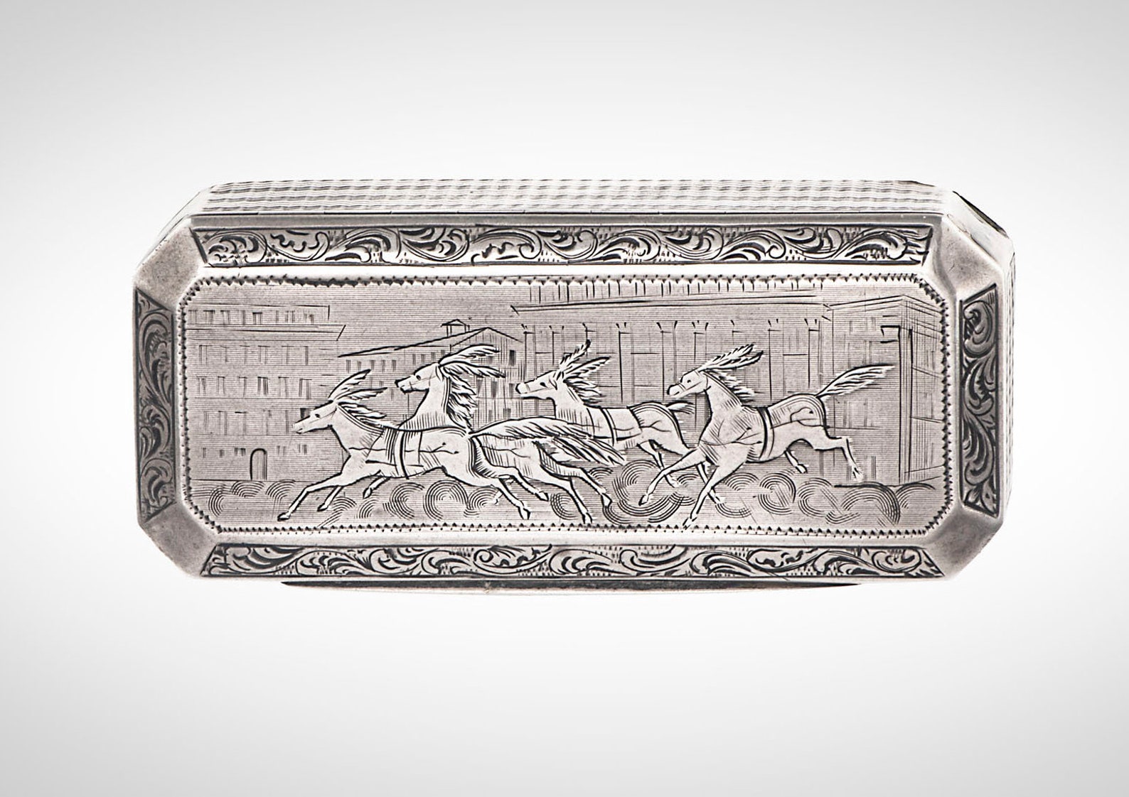 Silver 4 Horses Engraved Snuff Box Germany - Etsy