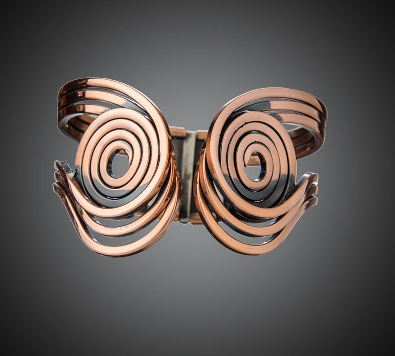 Rame Copper Spring Hinged Cuff Bracelet in Fabulous Condition - Etsy