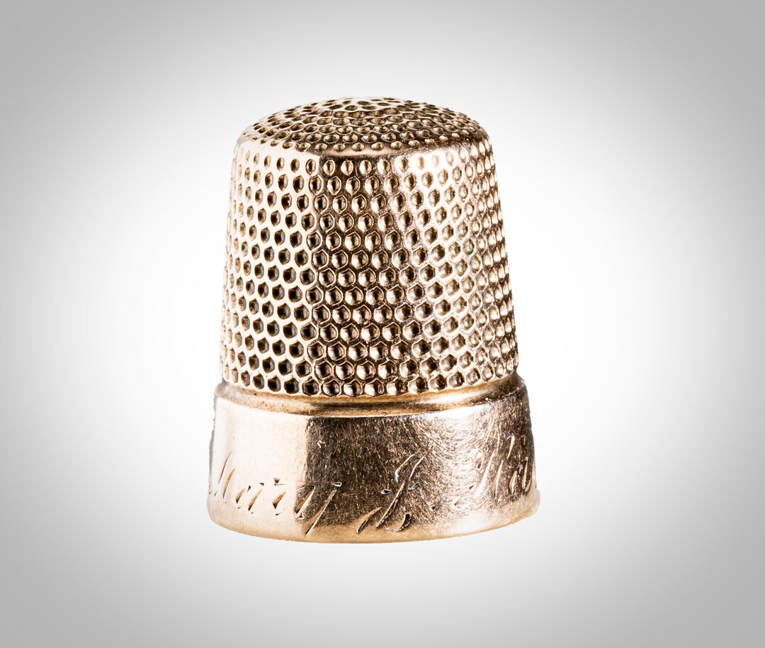 14k Yellow Gold Simmons Size 6 Thimble - Etsy