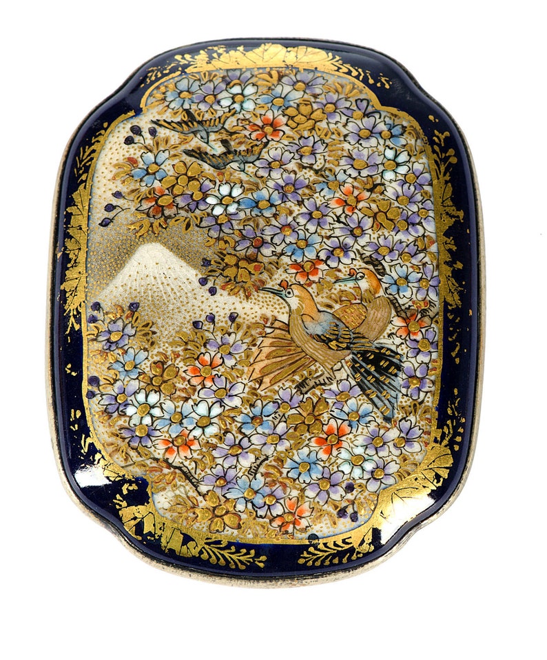 Large Finely Painted Japanese Satsuma Buckle Circa 1890 Meiji Period - Etsy