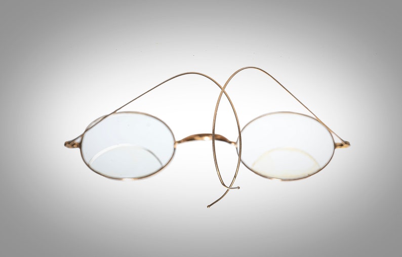 Antique 10k solid gold bifocal eyeglasses spectacles circa | Etsy