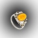 Egg Yolk Baltic Amber Sterling Ring Size 8 1/4 - Etsy
