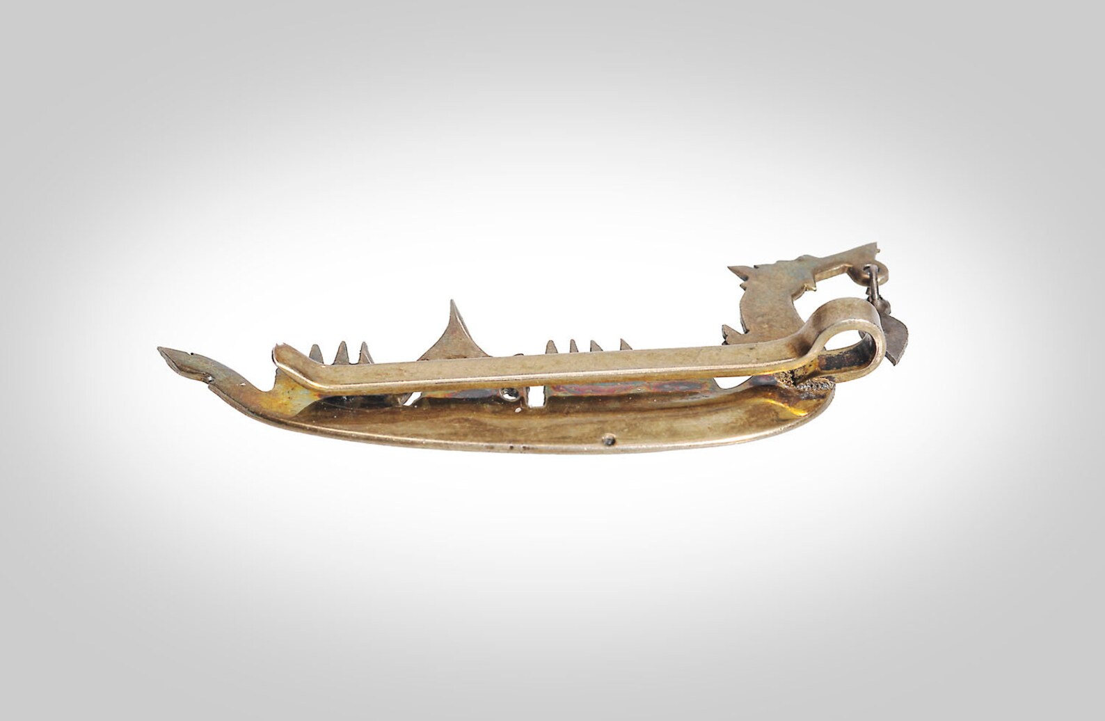 Siam Enameled Gilt Silver Dragon Boat Tie Clip - Etsy