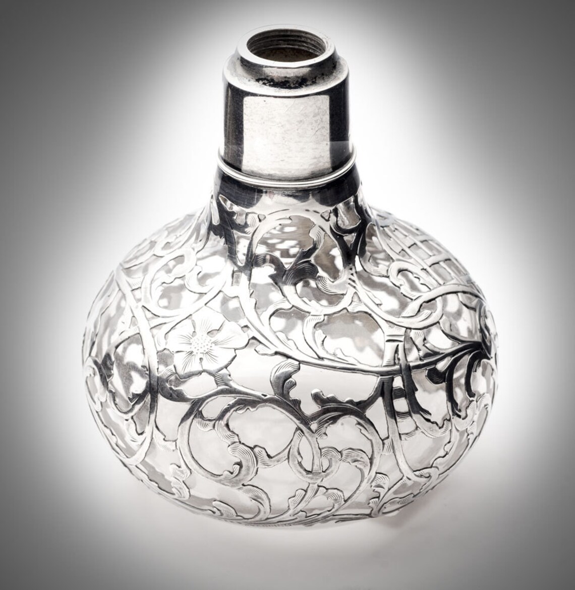 Sterling Overlay Perfume Bottle Minus Atomizer - Etsy
