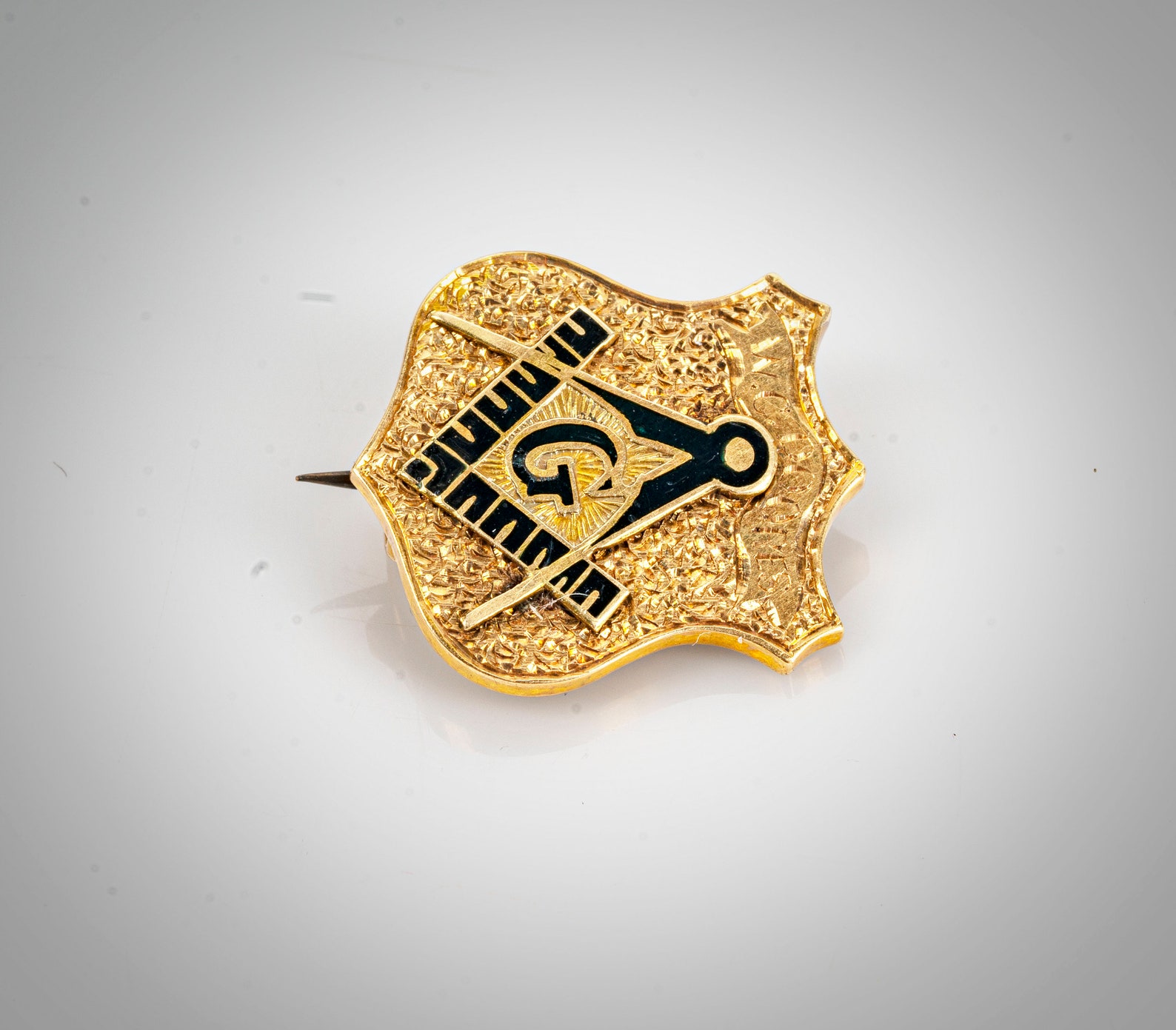 14k Enamel Federal Shield Masonic Brooch W C Doores - Etsy