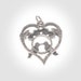 Sterling Heart & Birds Charm/drop With Red Stone - Etsy