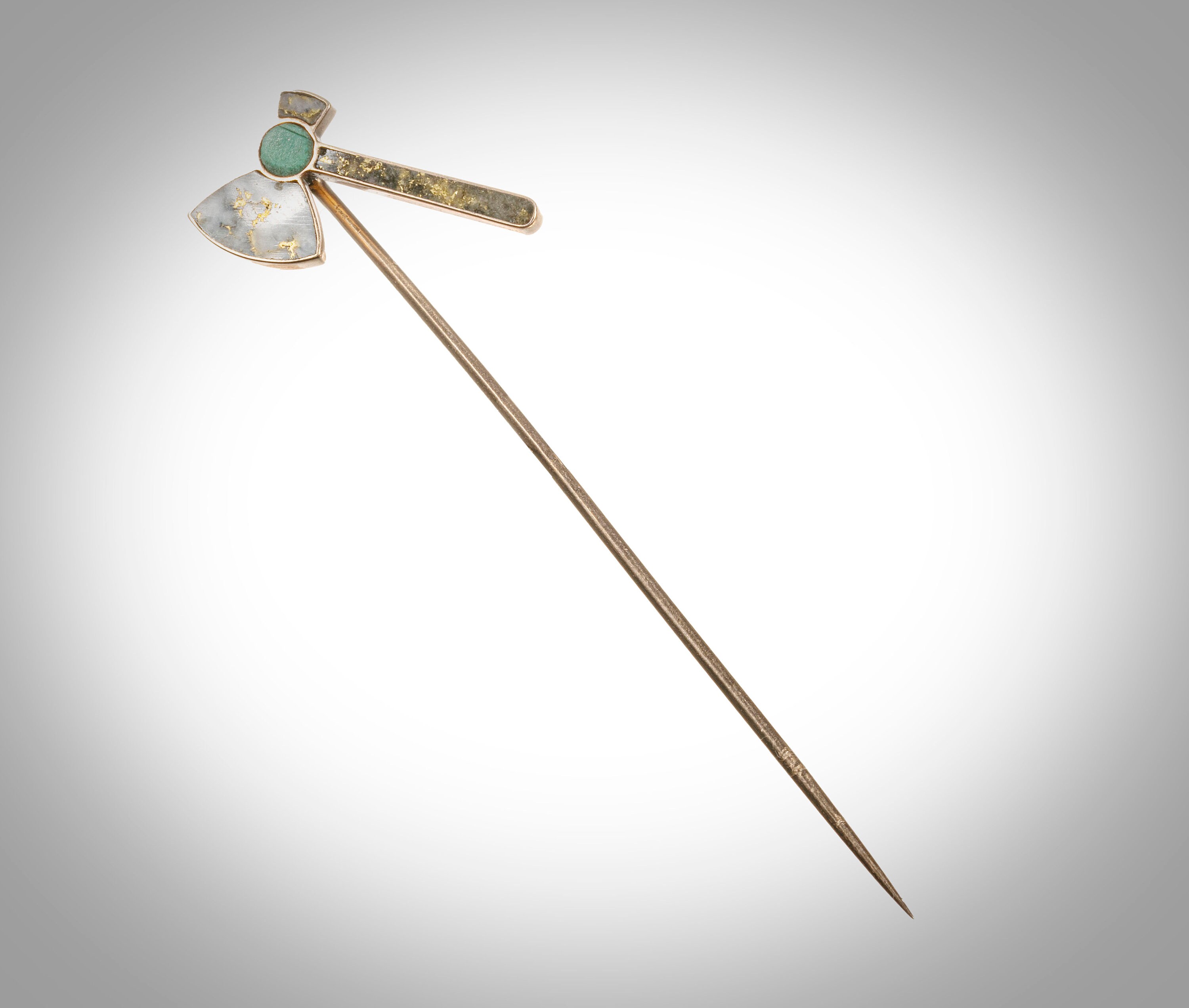 Antique Gold in Quartz Stick Pin Figural Tomahawk 14k Rose - Etsy