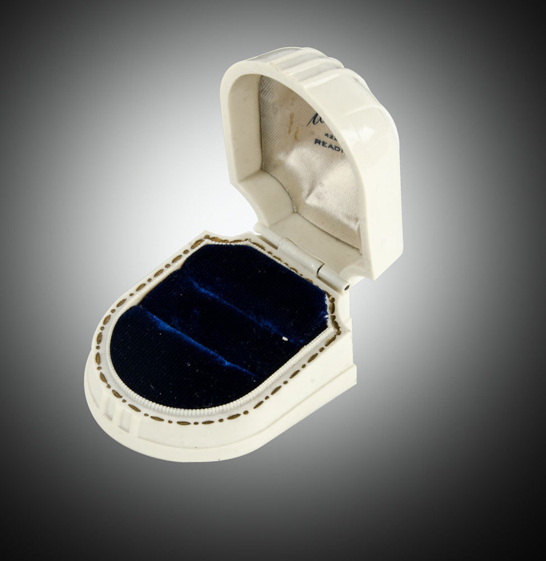 Art Deco Ivory Color Celluloid Plastic Ring Box for Wedding Set - Etsy
