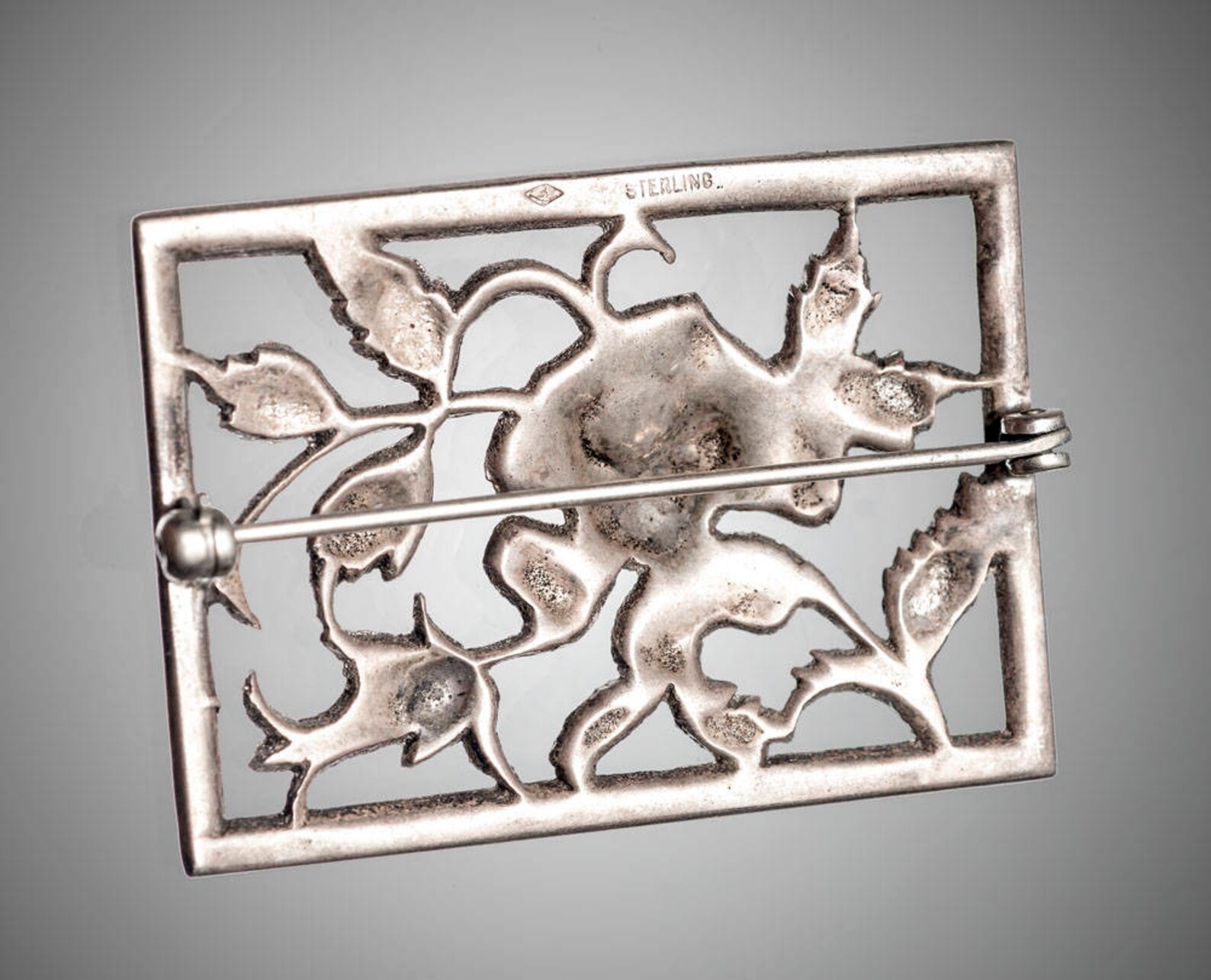 Sterling & Marcasite Reticulated Rose Brooch - Etsy