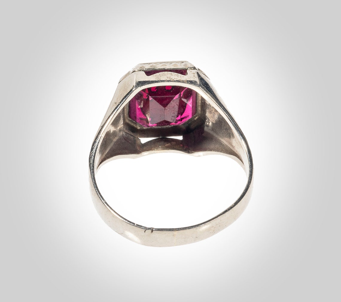 Art Deco 10k & Ruby Fraternal Order of Eagles FOE Signet Ring | Etsy