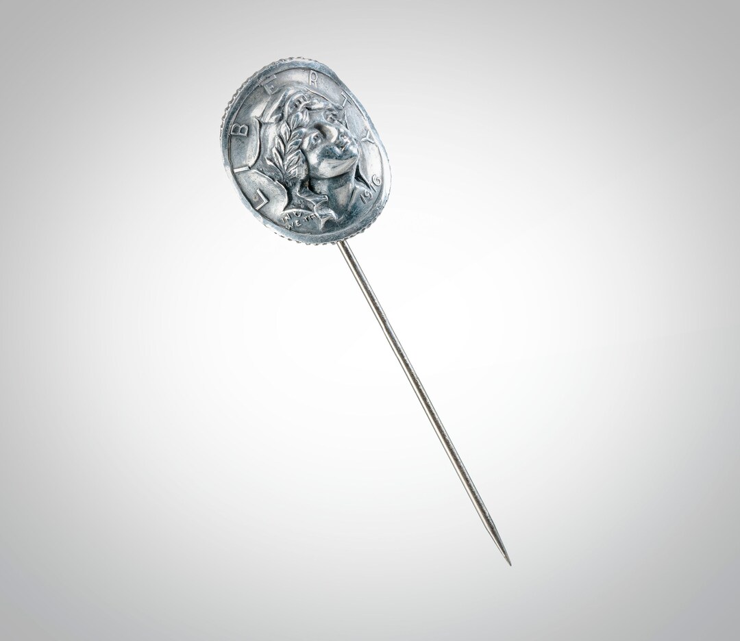 Silver Pop Out Lady Liberty Barber Dime Stick Pin - Etsy