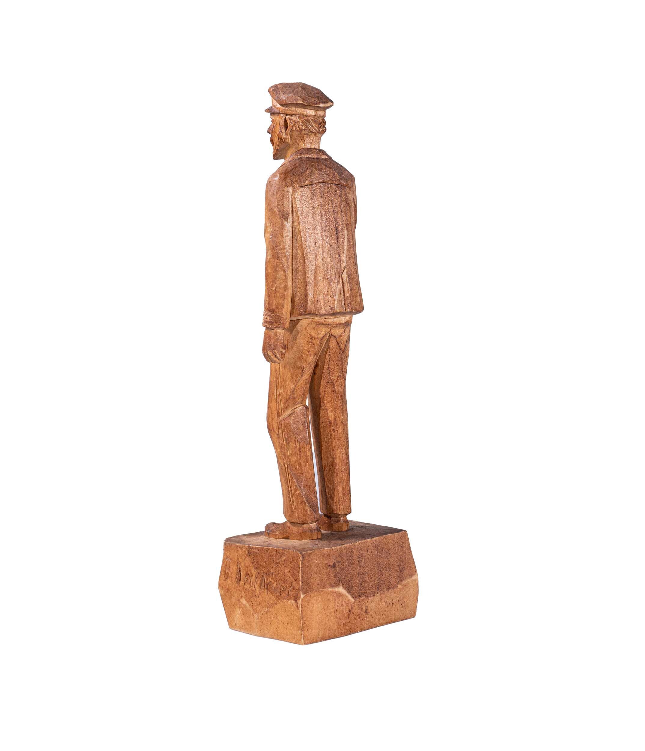 Folk Art Carved Wood Sea Captain Figure Benoit Deschenes Canada 7" - Etsy