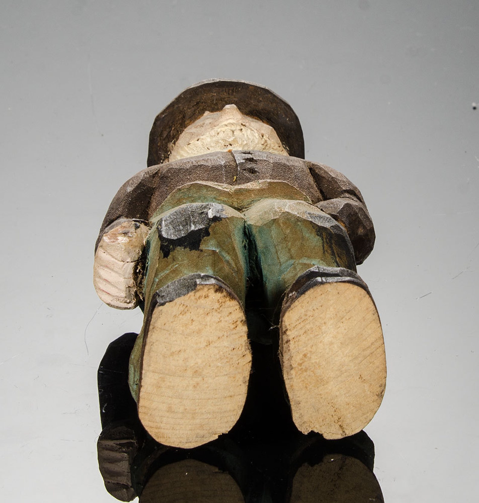 Folk Art Carved Wood Standing Man Figure 6 - Etsy