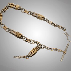 Victorian Heavy Silveroid With Gilt Highlights Watch Chain - Etsy