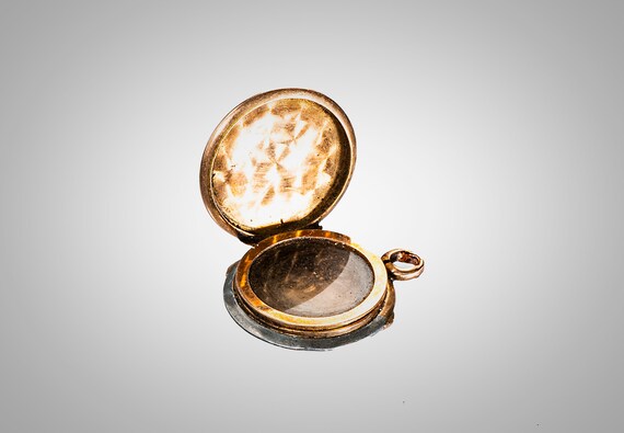 Victorian 14k & platinum locket - Gem